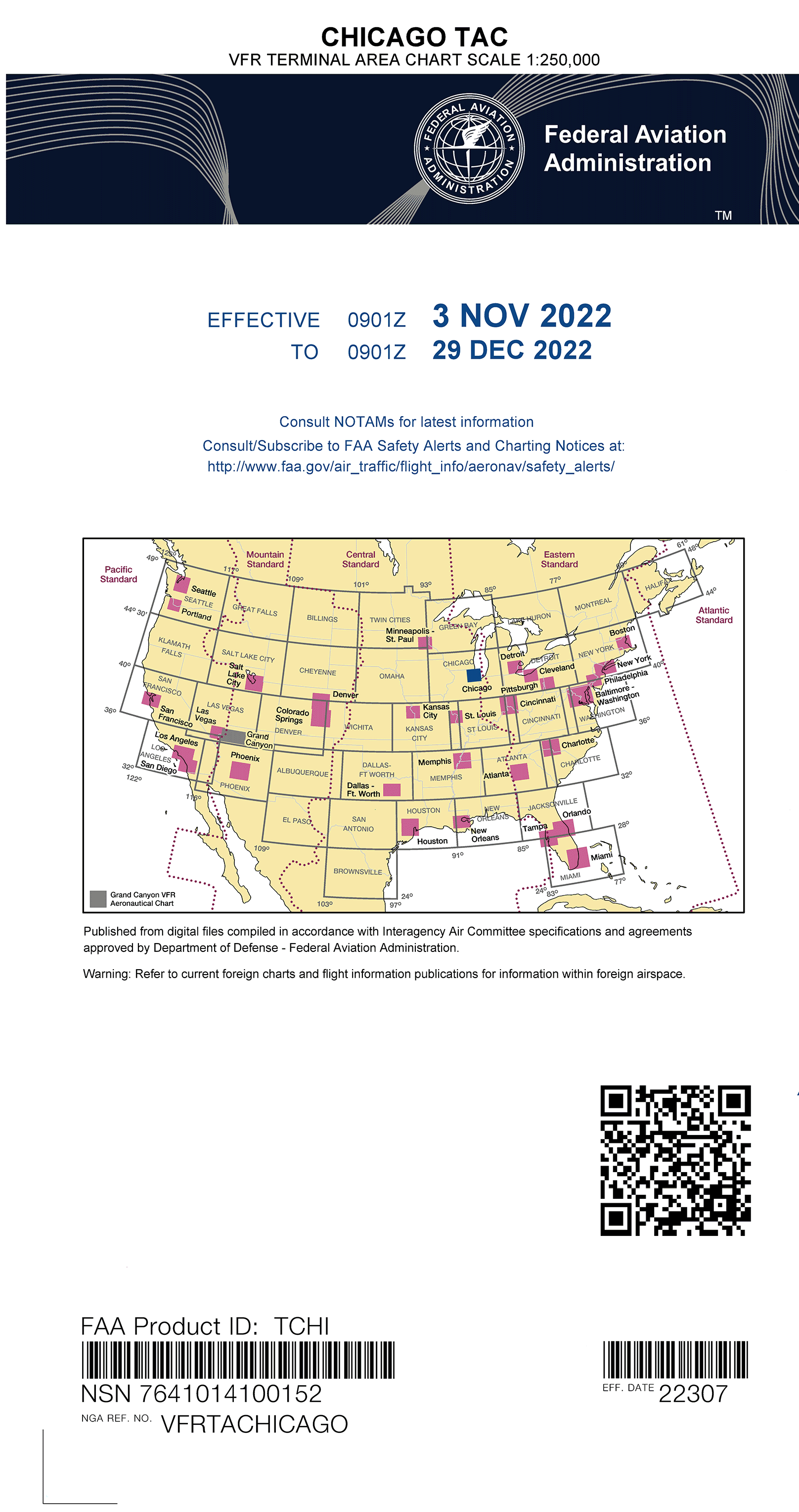 Atlanta Sectional Chart Buy FAA Charts FAA Chart: VFR TAC LAS VEGAS TLV ...
