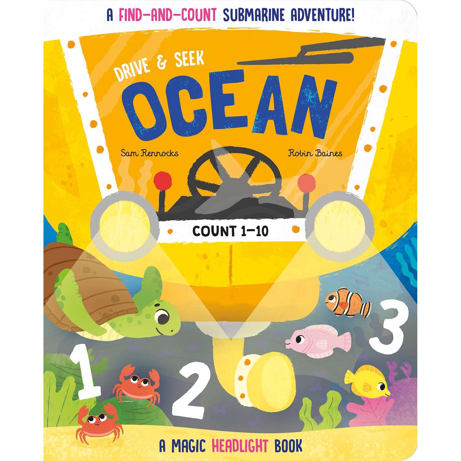 Drive & Seek Ocean - A Magic Find & Count Adventure - Board Book - Paracay