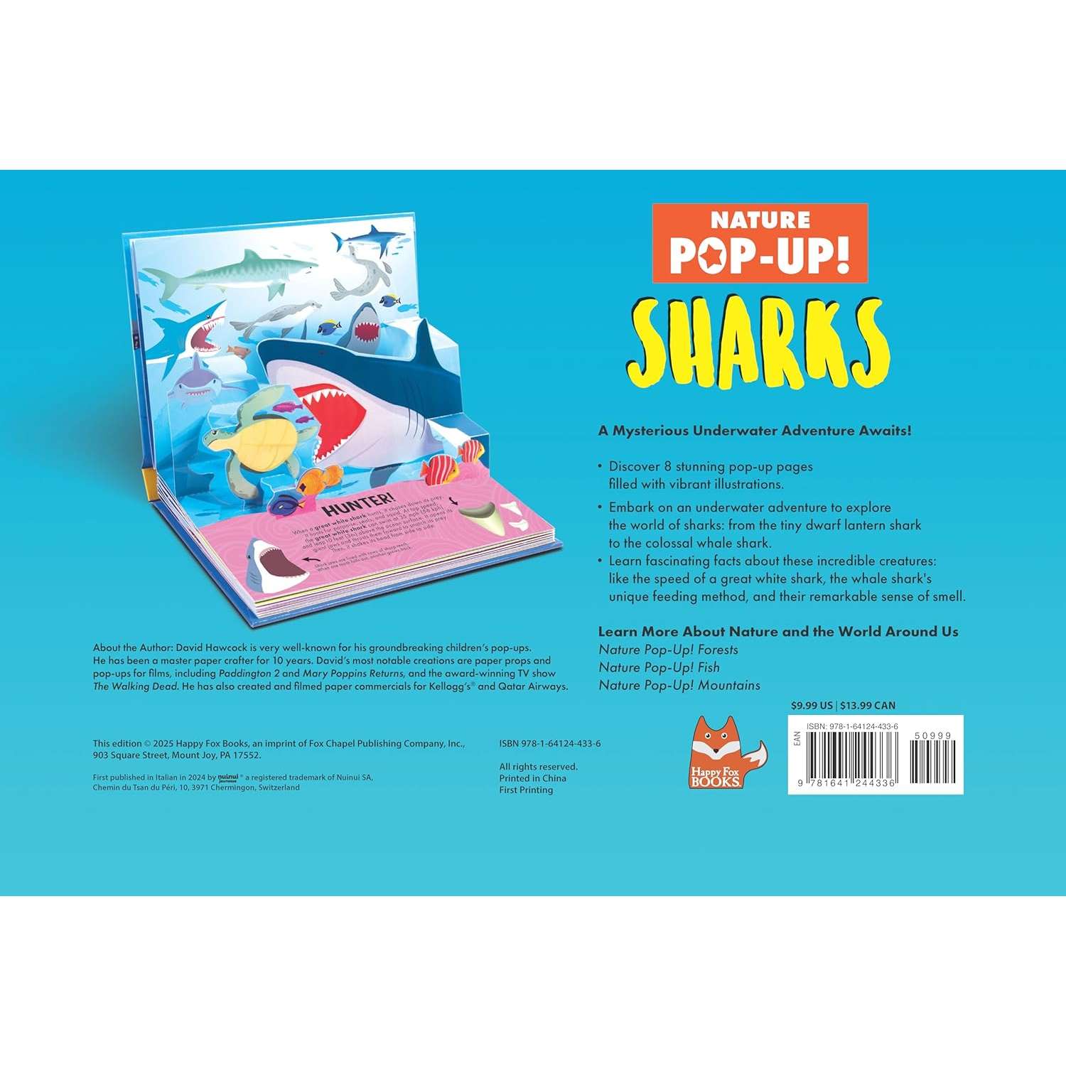 Nature Pop-Up! Sharks - Pop-up Book - Paracay