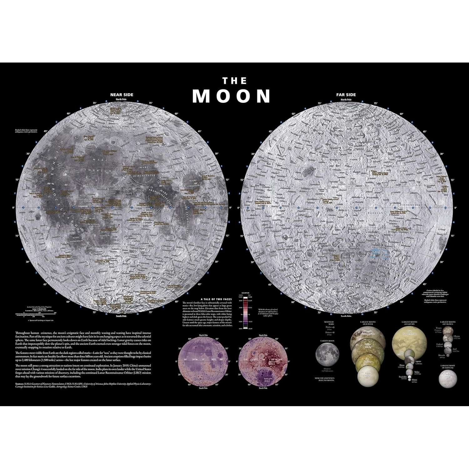 National Geographic Moon (Stargazer folded) - Map - Paracay