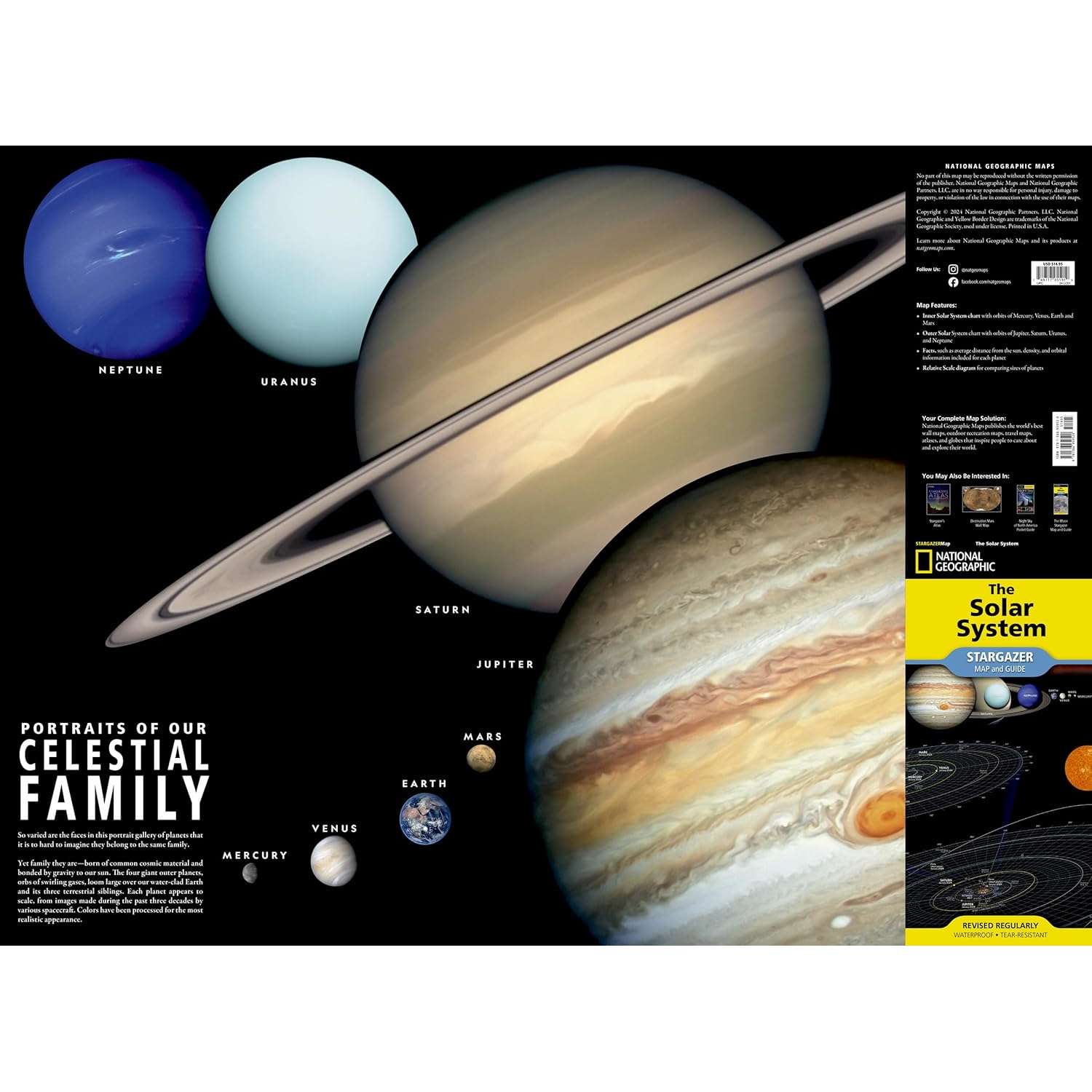 National Geographic Solar System (Stargazer folded) - Map - Paracay