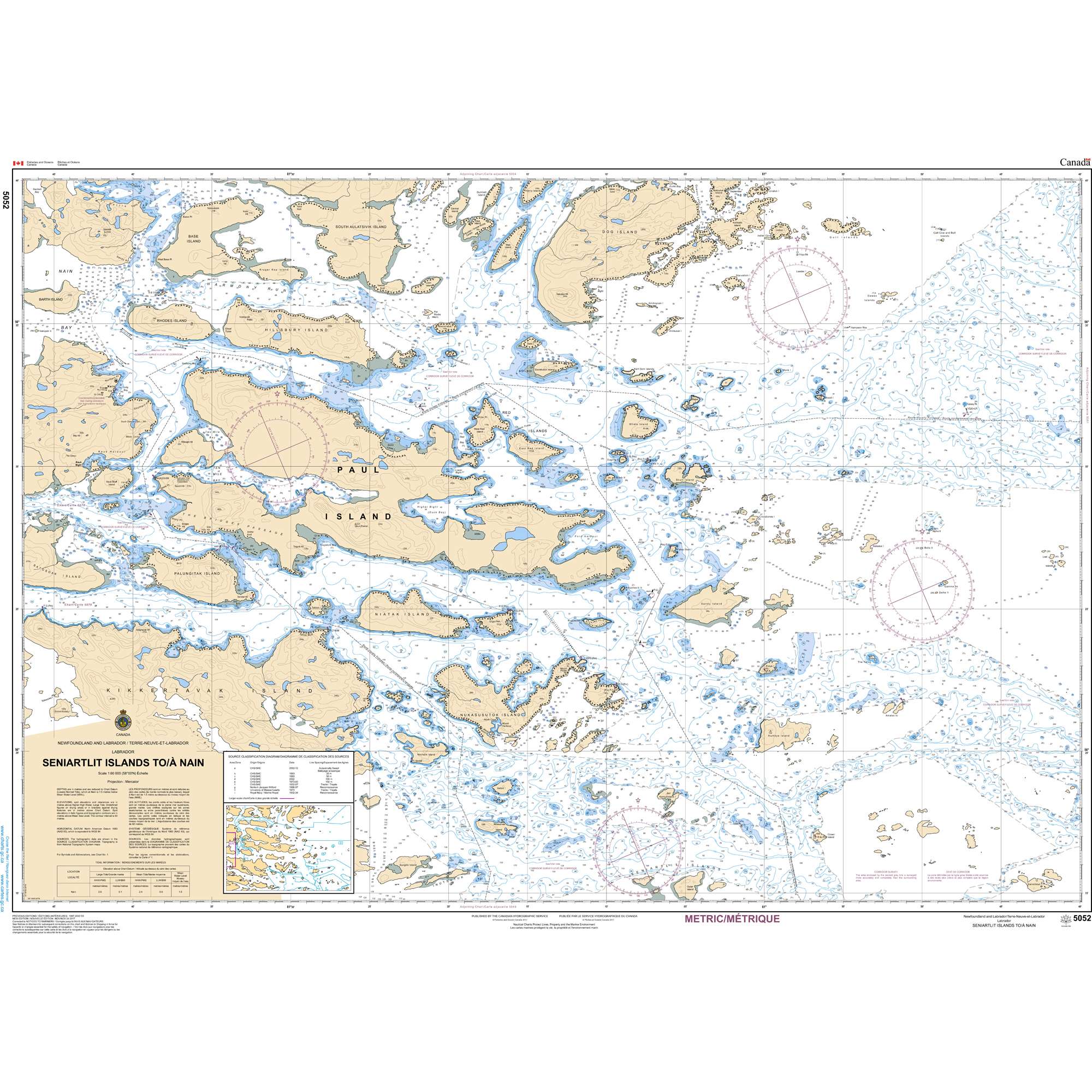 Navigational Charts :: Canadian Hydrographic Charts :: Atlantic Region Charts :: CHS Chart 5052 ...